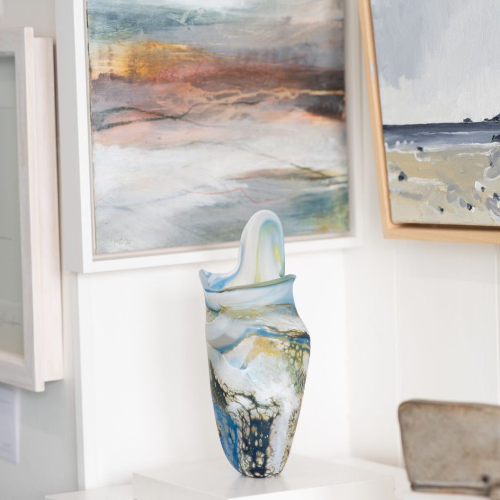Blue Sea Vase, Glass | Waterside Gallery