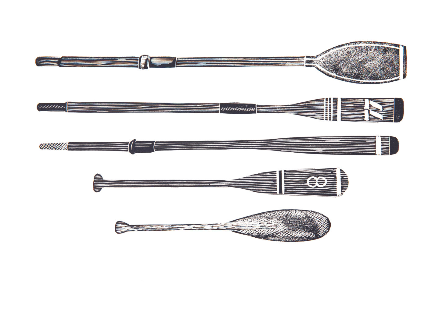 Selection of Oars and Paddles | Waterside Gallery